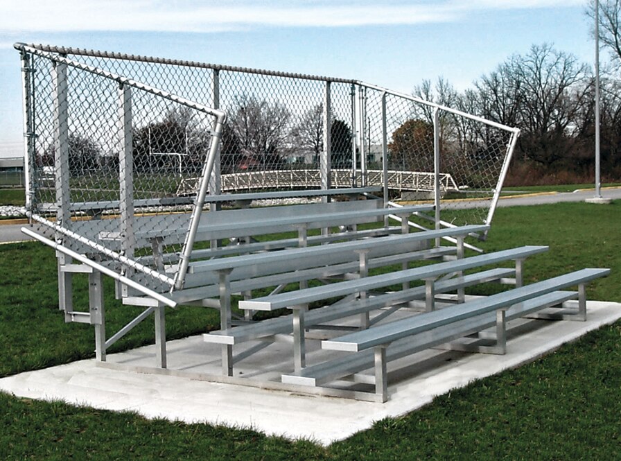 Deluxe 15ft 4 Row Aluminum Bleachers | Purchase our 4 Row 15ft Deluxe ...